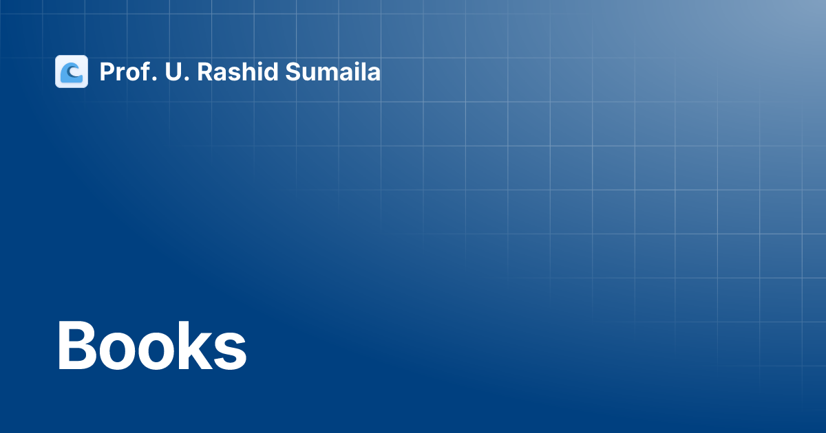 Books | Prof. U. Rashid Sumaila